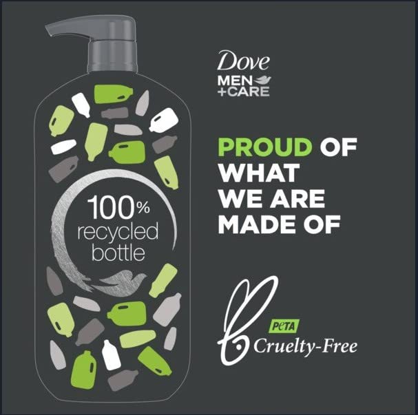 Dove MEN+CARE 2-in-1 Shampoo & Conditioner Fresh+Clean with Caffeine+Menthol, 31 Fl Oz (Pack of 1)
