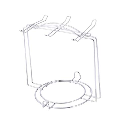 Cabilock Mug Stand Mug Plates Holder Coffee Cup Rack Stand Stainless Steel Coffee Cup Holders for 4 Cups 6 Plates ( Silver ) Mug Tree