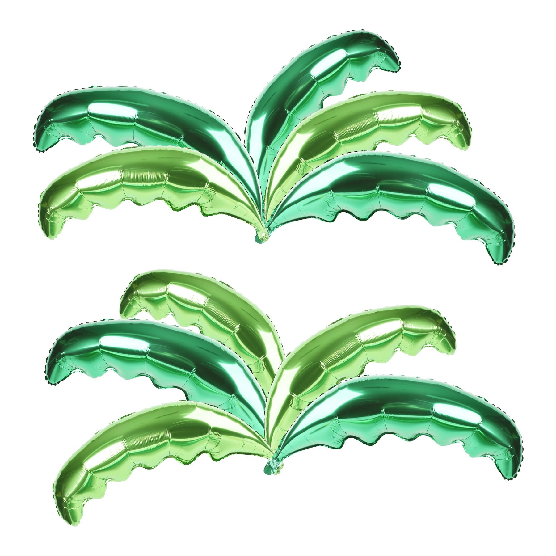 VYNYJOAN 10PCS Coconut Tree Leaves Foil Balloons 36 Inch Palm Leaf Balloons for Birthday, Baby Shower Party Supplies Hawaii Luau Beach Tropical Summer Party Decoration