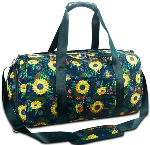 Gym Bag for Women, Small Sport Duffel Bag for Yoga Swim Dance, Gyms and Weekend Getaway,Gymbag Waterproof Dufflebag with Shoe and Wet Clothes Compartments,Carryon Overnight