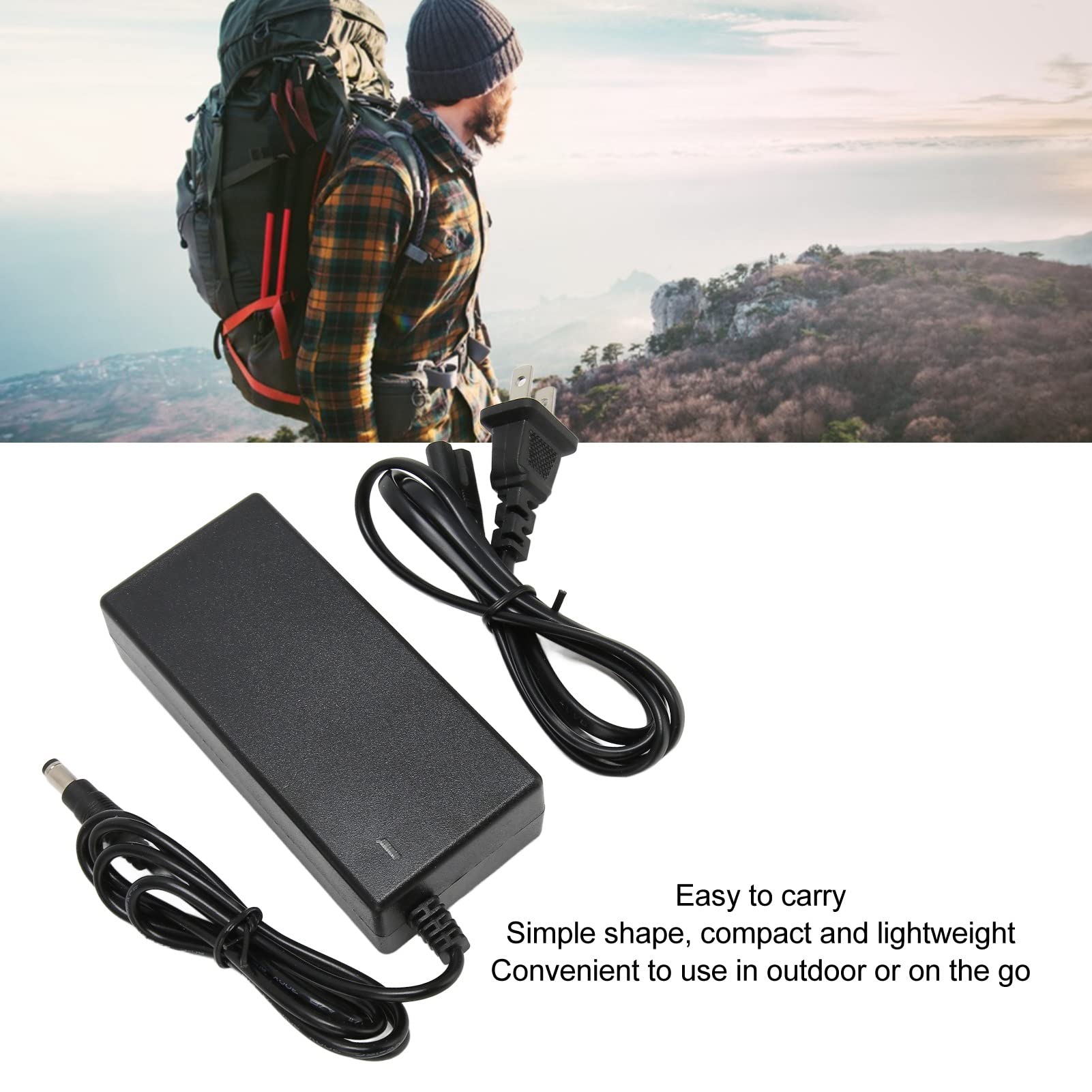 42V 2A Battery Charger, Universal Power Supply Adapter for 36V Lithium Battery, Electric Scooter Charger Battery Charger with 4 Adapter 100-240V