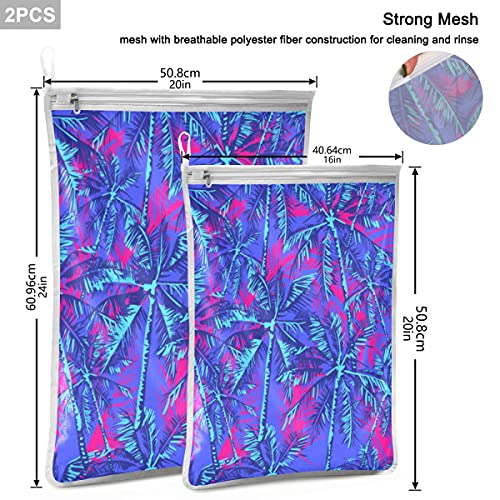 Trees Bright Pink Laundry Mesh Bag Delicates Lingerie Laundry Wash Bag Heavy Duty with Zipper Clothing Washing Bags for Packing Travelling Washing