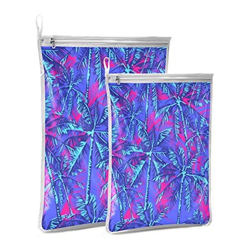 Trees Bright Pink Laundry Mesh Bag Delicates Lingerie Laundry Wash Bag Heavy Duty with Zipper Clothing Washing Bags for Packing Travelling Washing