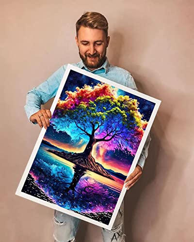 LWZAYS Diamond Painting Kits for Adults,5D DIY Full Drill Round Art Gems Vertical Diamond Art Perfect for Home Wall Decor 12x16 Inch/30 * 40cm