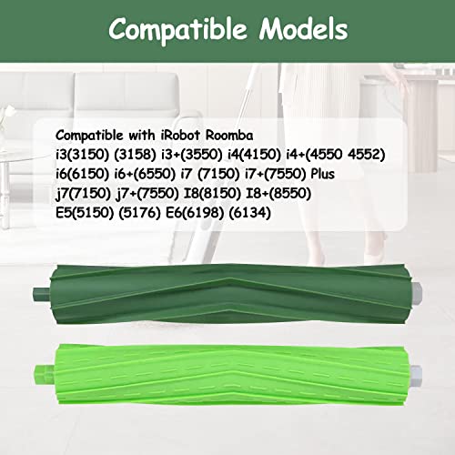 ROBBEAR 1 Set Replacement Roller Brushes Compatible with iRobot Roomba J & I & E Series J7 J7+ i3 i3+ i4 i4+ i6 i6+ i7 i7+ i8 i8+Plus E5 E6 Robotics Vacuum Cleaner Accessories Replacement Parts