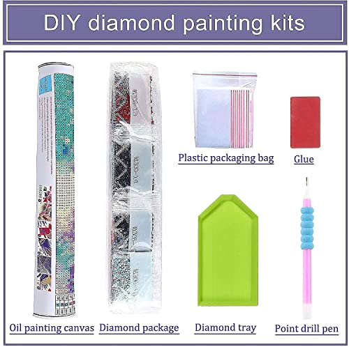 LWZAYS Diamond Painting Kits for Adults,5D DIY Full Drill Round Art Gems Vertical Diamond Art Perfect for Home Wall Decor 12x16 Inch/30 * 40cm