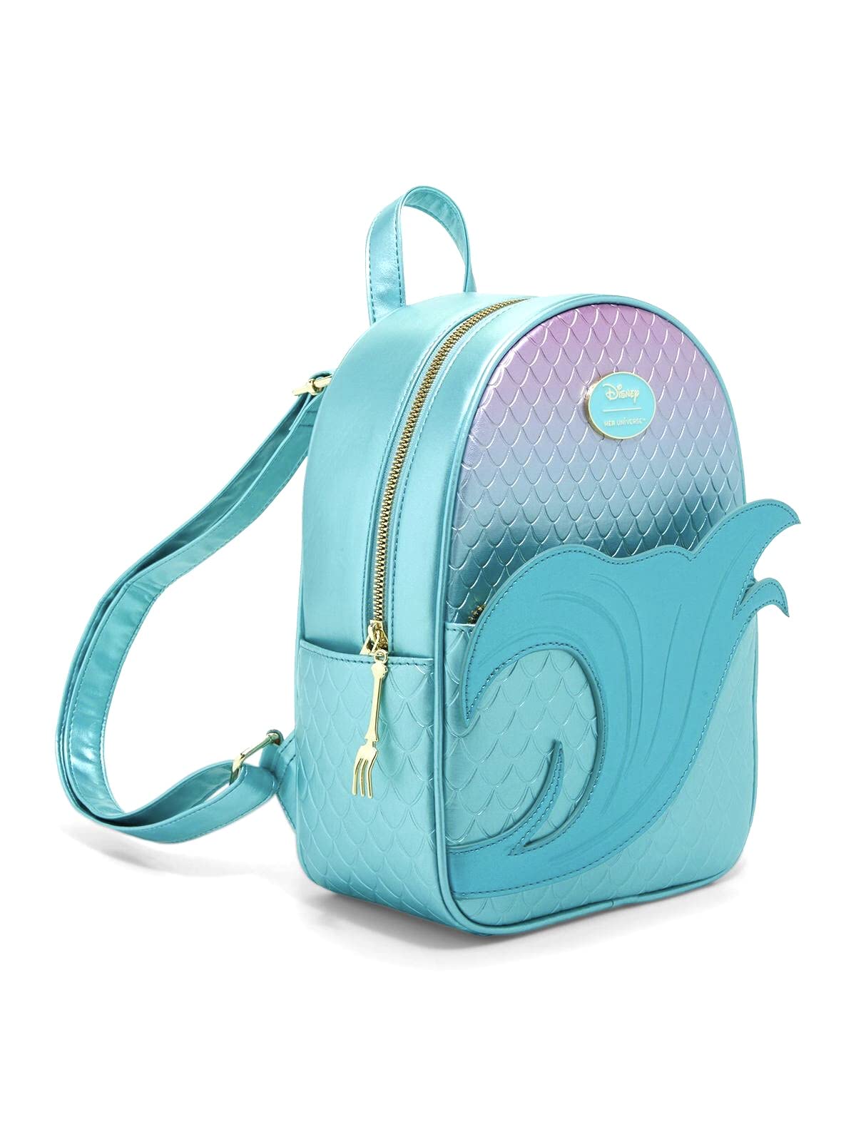 Her Universe Disney The Little Mermaid Ombre Scales Mini Backpack GREEN NONE