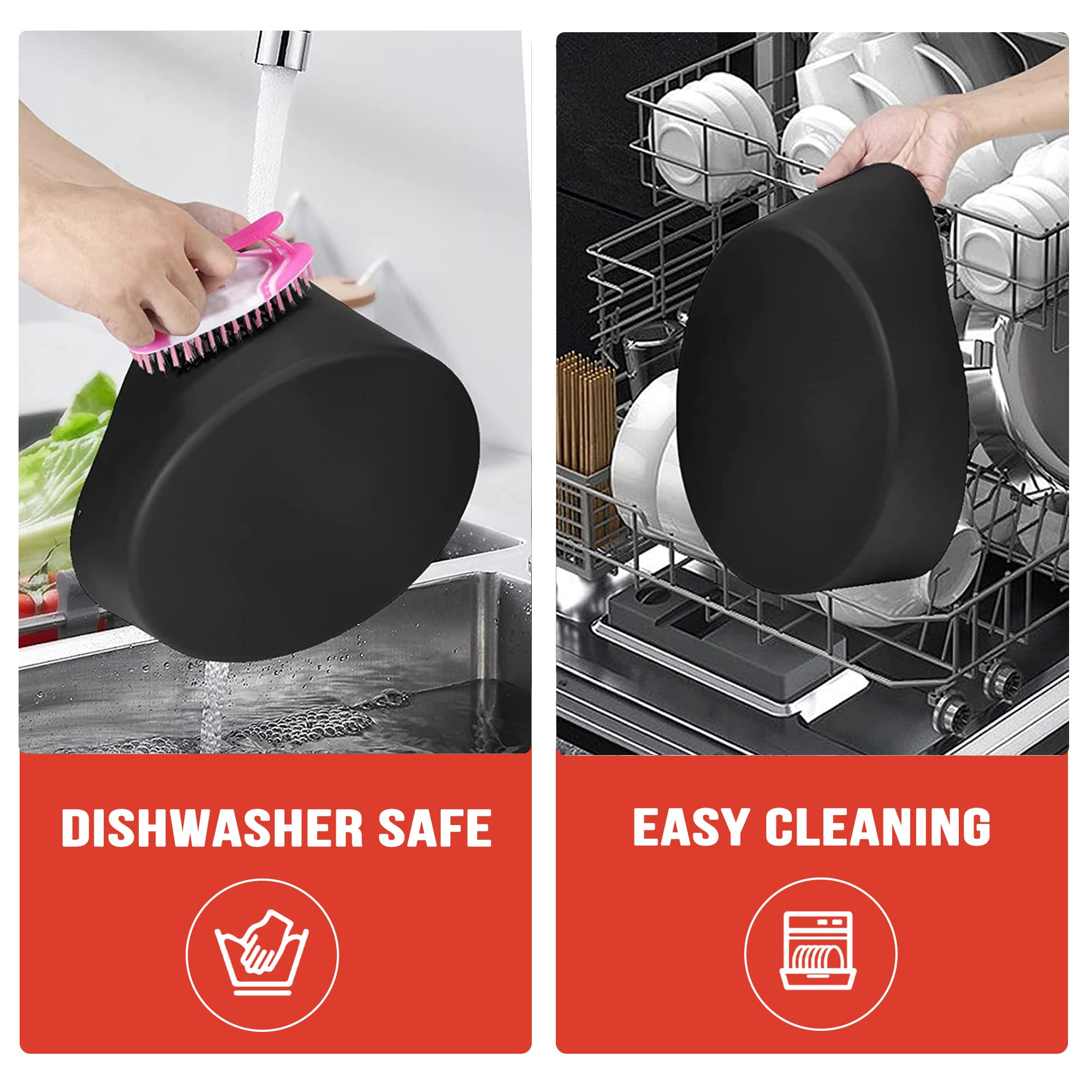 Slow Cook Silicone Liners, 7 Qt Crockpot and Slow Cook Compatible, BPA Free - Easy Cleanup Dishwasher, 7 Quart Fit with Crock Pot Black Liners Leakproof Dishwasher Safe Cooking Liner (Black)