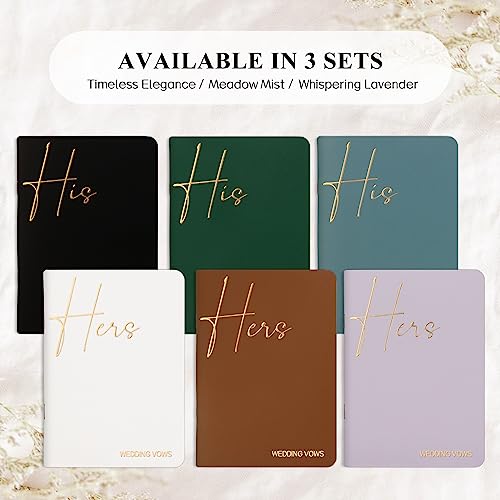 Taja Vow Books His and Hers, Wedding Vow Books with Gold Foil Lettering, Perfect Wedding Ceremony Essential for Wedding Stuff - Timeless Elegance