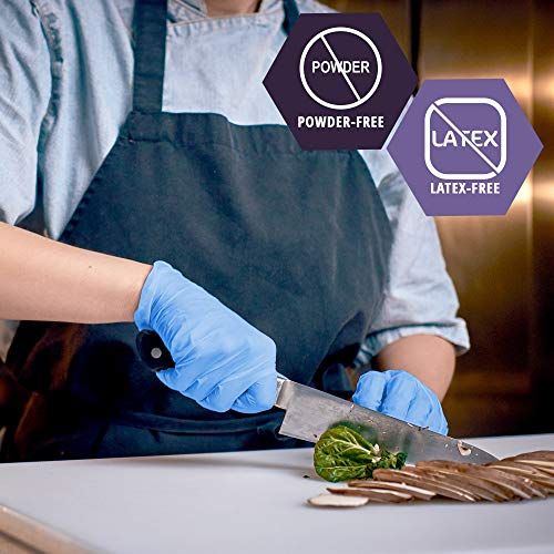 Med PRIDE NitriPride Nitrile-Vinyl Blend Exam Gloves, Medium 1000 - Powder Free, Latex Free & Rubber Free - Single Use Non-Sterile Protective Gloves for Medical Use, Cooking, Cleaning & More