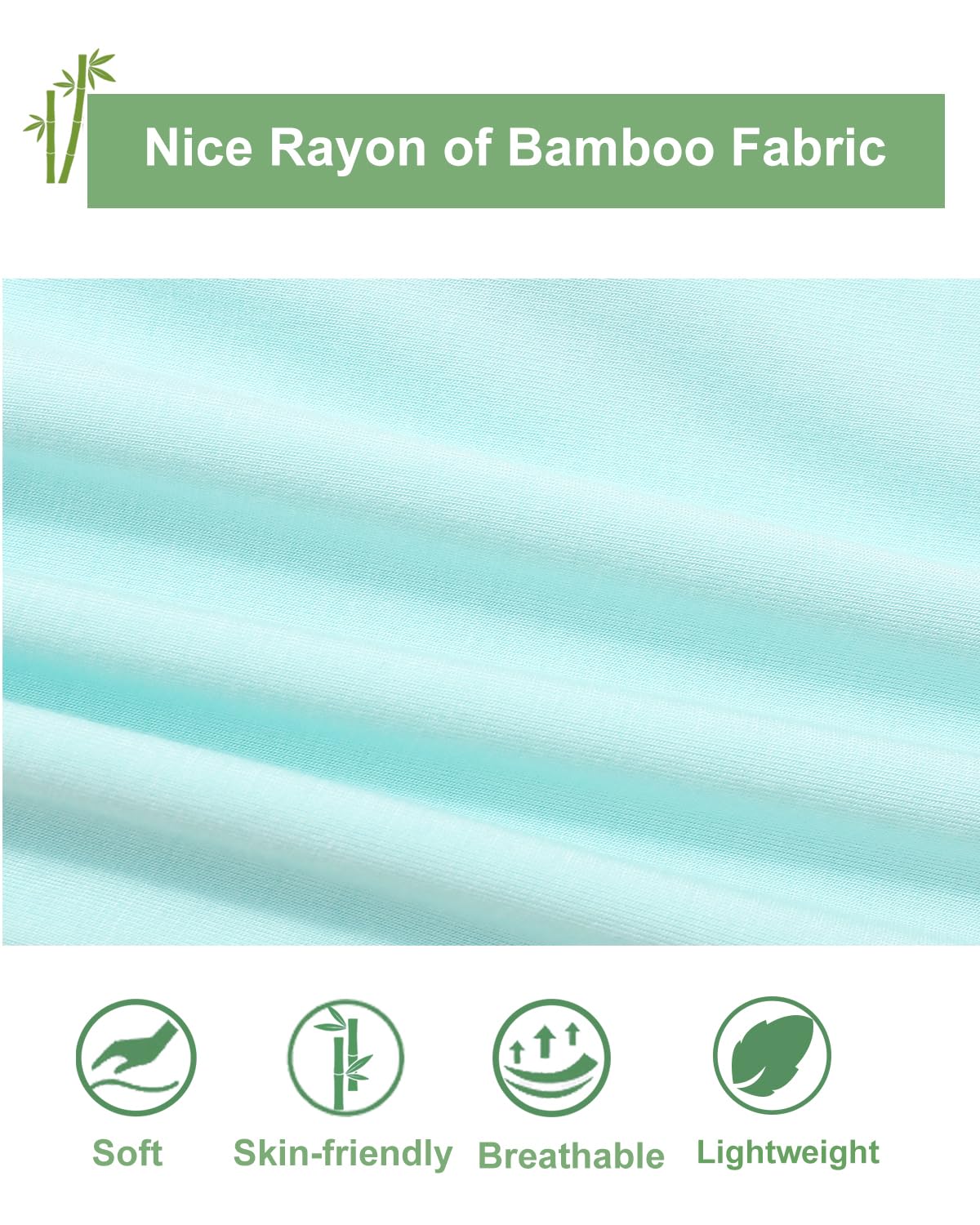 JunNeng Rayon from Bamboo Baby Romper Sleeper with Mitten Cuffs Feet,Newborn Boy Girl Zipper Snug Fit Sleep 'N Play (Green+Blue, 6-12 Months)