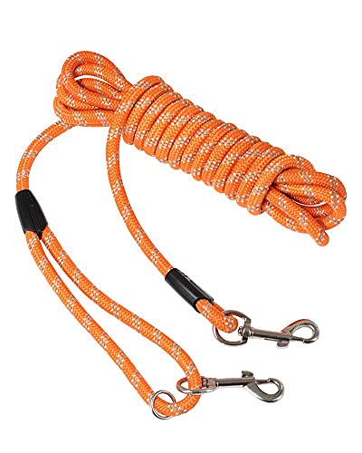 Long Dog Leash for Dog Training 10FT/16FT/30FT/50FT/100FT, Reflective Threads Check Cord Dog Leash, Heavy Duty Dog Lead for Large Medium Small Dogs Outside Walking, Playing, Camping, or Yard