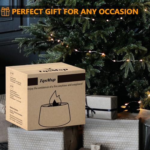 Ceramic Tabletop Fire Pit, Portable Ethanol Fire Bowl, Mini Rubbing Alcohol Fireplace Table Top Fire Pit Bowl Long Burning Smokeless Housewarming Gift with Indoor & Outdoor & Garden