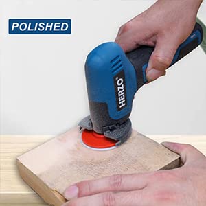 HERZO Cordless Mini Cutter (50mm), 7.2V Lithium Brushless Mini Angle Grinder for Cutting, Grinding,Polishing…