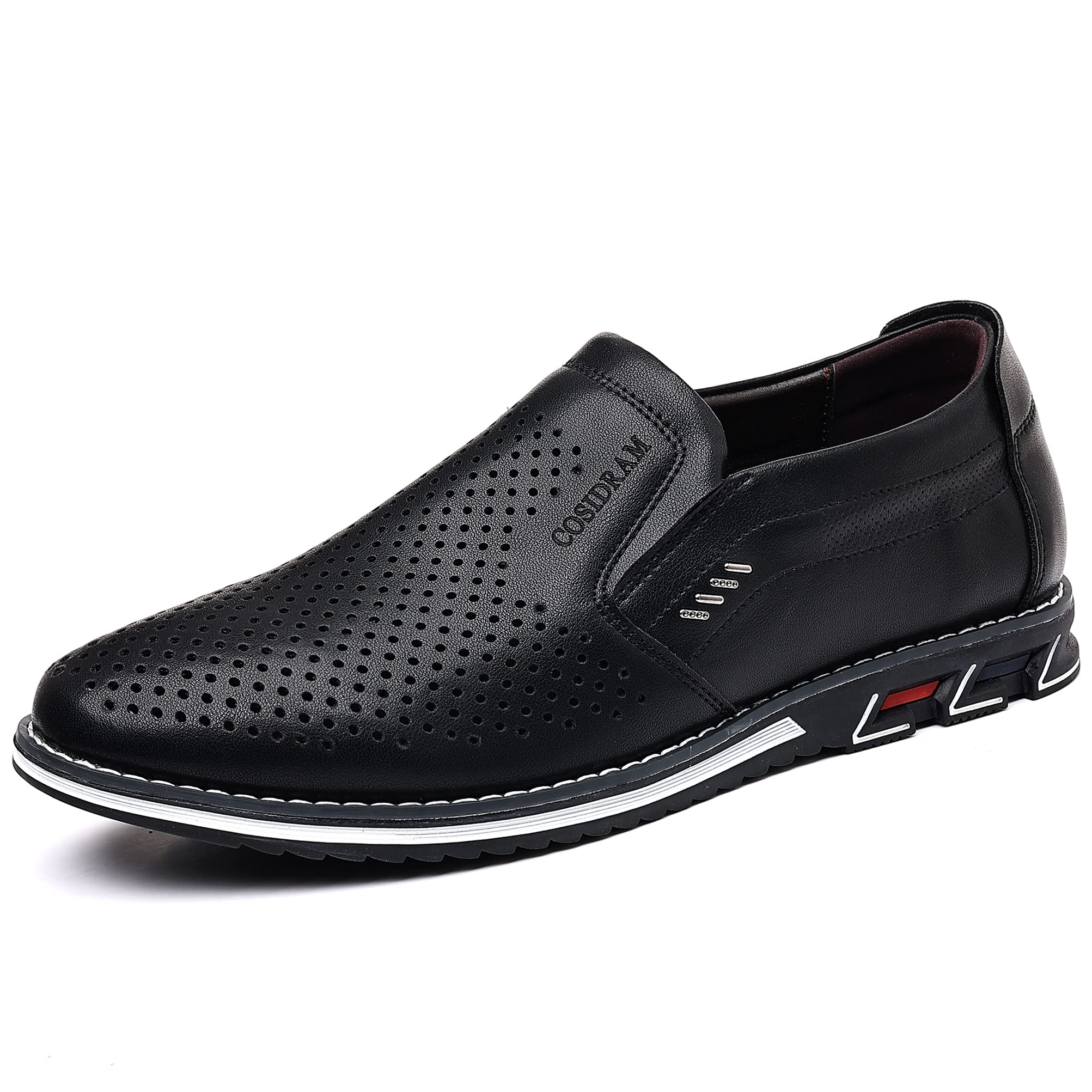COSIDRAM Mens Casual Shoes Slip on Loafers Lightweight Comfort Business Dress Shoes for Male Blue 11