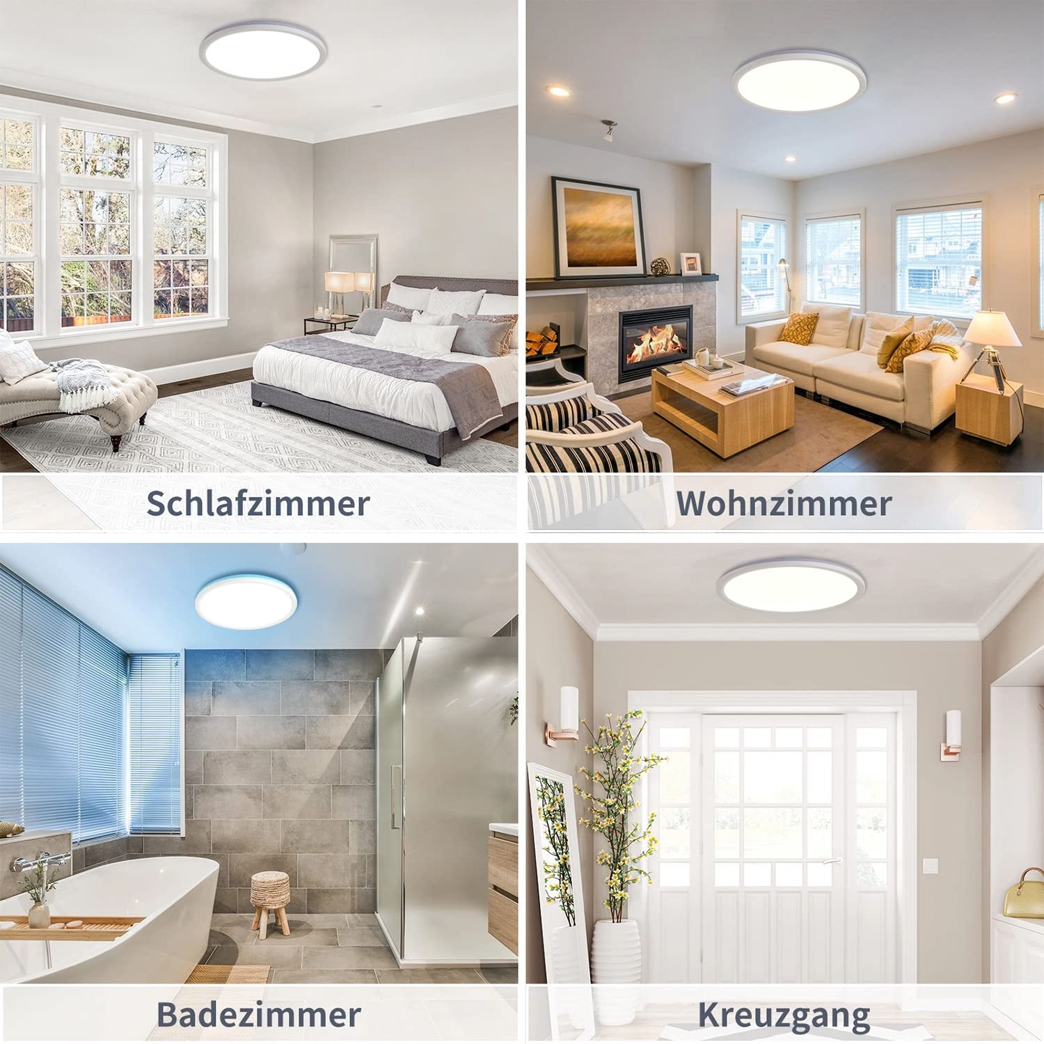 RGB Ceiling Light with Remote Control, 12 Inch Dimmable LED Flush Mount Ceiling Light, 24W RGB Color Changing Ambient Light, Modern Round Ultra-Thin Ceiling Lamp for Bedroom Kid Room Party, White