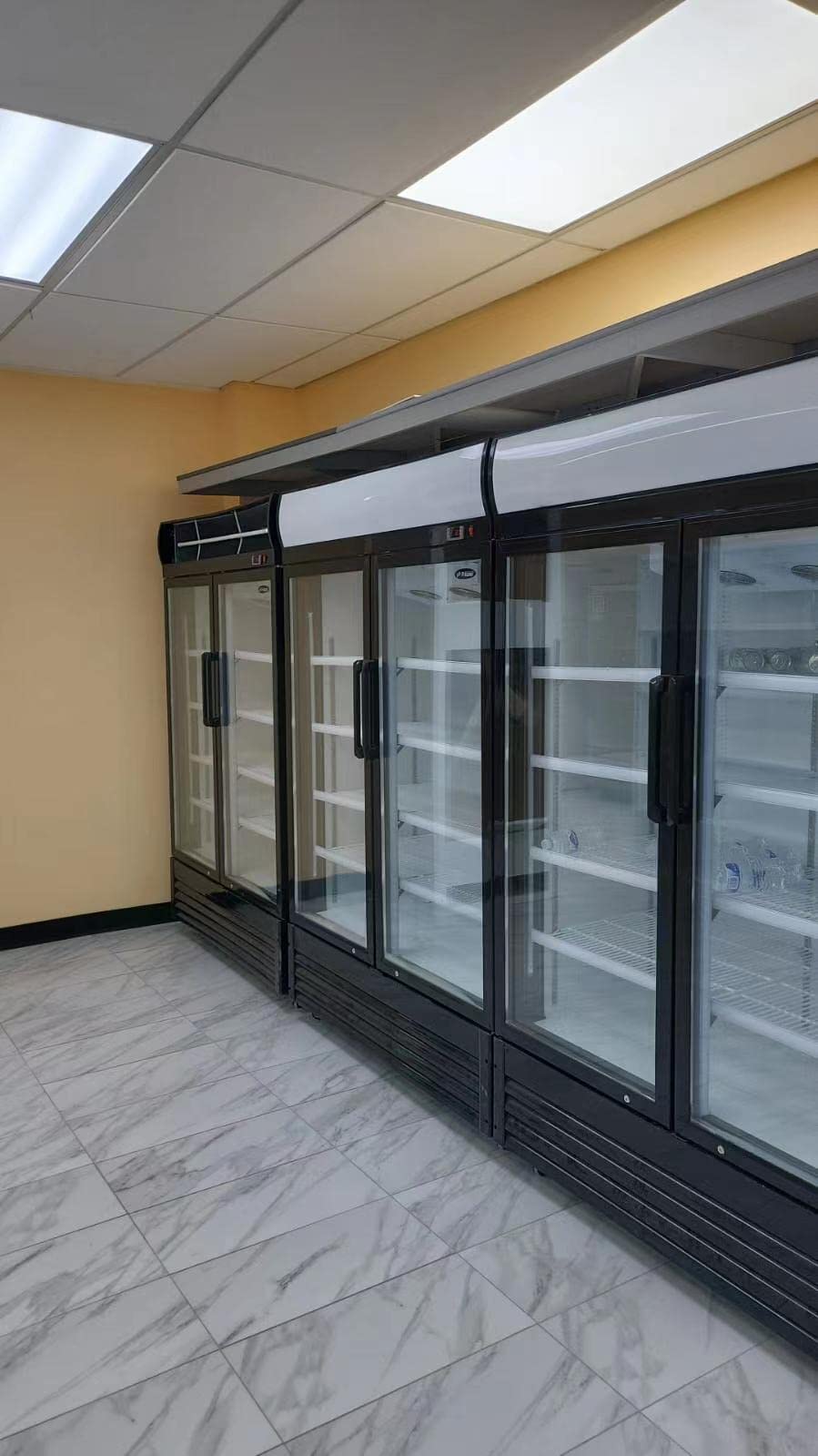 EMKK 51" 2 Refrigerator Beverage Swing Upright Commercial Display Large Capacity Glass Door Merchandiser Cooler, one size, Black