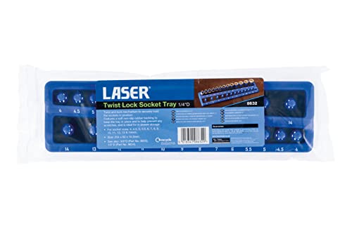 Laser 8632 Twist Lock Socket Tray 1/4" D