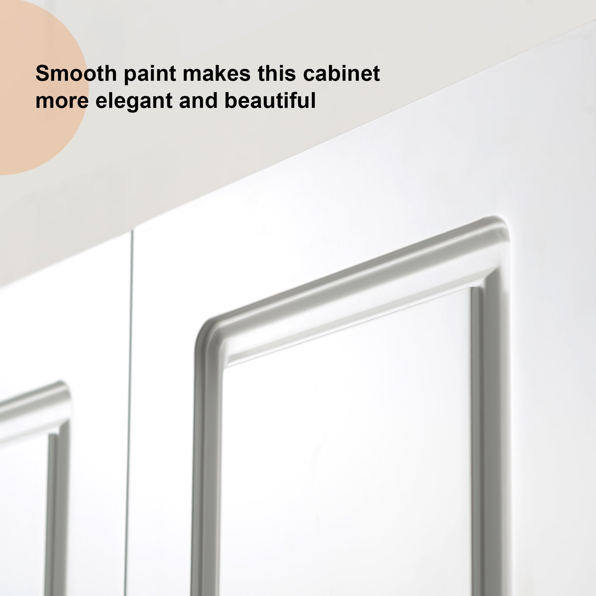 VANIRROR White Storage Cabinets, Bathroom Wall Cabinet Laundry Room Cupboard Over Toilet Space Storage Cabinet, Medicine Cabinet for Bathroom Kitchen with 2 Door and Adjustable Shelf