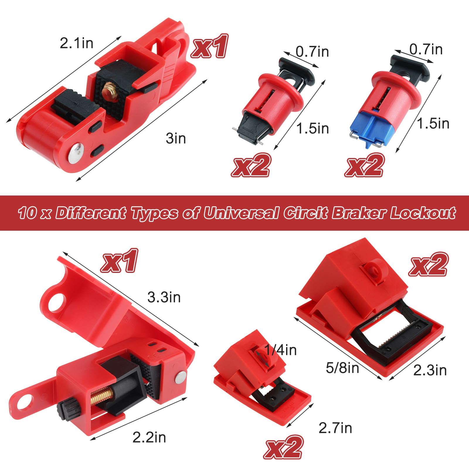 RealPlus Electrical Lockout Tagout Kit - Safety Padlocks, Gate Valve Lock, Ball Valve Lockout Device, Circuit Breaker Lockout, Hasp, Plug Lock, Cable Lockout, Loto Tags Set