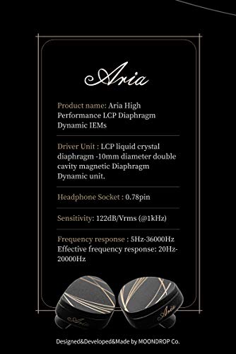 Moondrop Aria High Performance LCP Diaphragm Dynamic Driver IEMs in-Ear Earphone