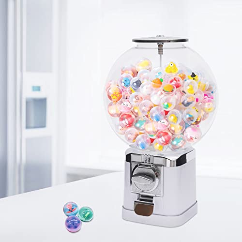 Fetcoi White Vending Machines, Bubble Gumball Bank Candy Gumball Machine for 1.26" Bubble Gum Ball Candy, Gumball Candy Dispenser for Kids Game Retail Stores - for $1 Coins