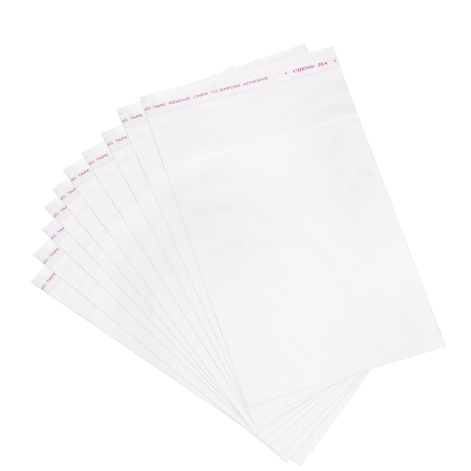 uxcell 100Pcs Clear Cello Bags, 3" x 7" Plastic Self Sealing OPP Cello Treat Bags Cello Poly Bags for Packing Cookies Candy Jewelry Gifts, Clear