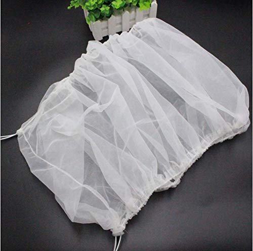 JUTTA Bird Cage Seed Catcher Parrot Cage Mesh Skirt Universal Birdcage Cover Birdseed Nylon Net Guard extra large (Not Include Birdcage) (White)