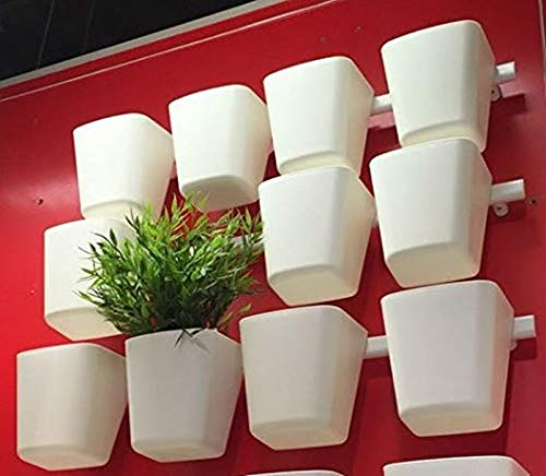 5 Piece Hanging Cup Holder,Trolley Storage Basket,Trolley Accessories,4.75x4"Hanging Pen Holder,Hanging Bucket,Plant Container,Storage Bucket,Makeup Pencil Holder White