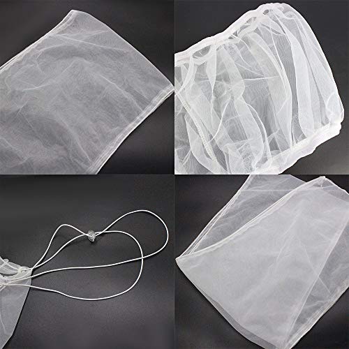 JUTTA Bird Cage Seed Catcher Parrot Cage Mesh Skirt Universal Birdcage Cover Birdseed Nylon Net Guard extra large (Not Include Birdcage) (White)