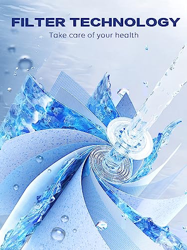 Filtered Shower Head, 5" Large, Extra Long 70" SS Hose,10-mode Detachable Shower Head Filter for Hard Water, High Pressure Handheld Shower Head for Bathroom, Anti-clog&Power Wash to Clean Tile & Pets