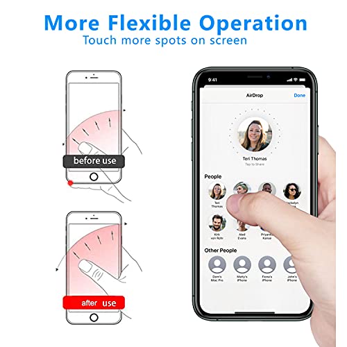 VOVIGGOL Cell Phone Ring Holder Stand 5 Pack, Transparent Phone Ring Holder Finger Kickstand 360° Degree Rotation Clear Phone Ring Grip Compatible iPhone Cellphone Phone Case (Round)