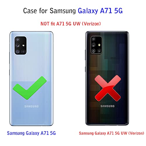 Ftonglogy Galaxy A71 5G Case Clear Flower Design Air Buffer TPU [Drop Proof] Slim Women Girls Pattern Protective Back Cover for Samsung Galaxy A71 5G (Fox)