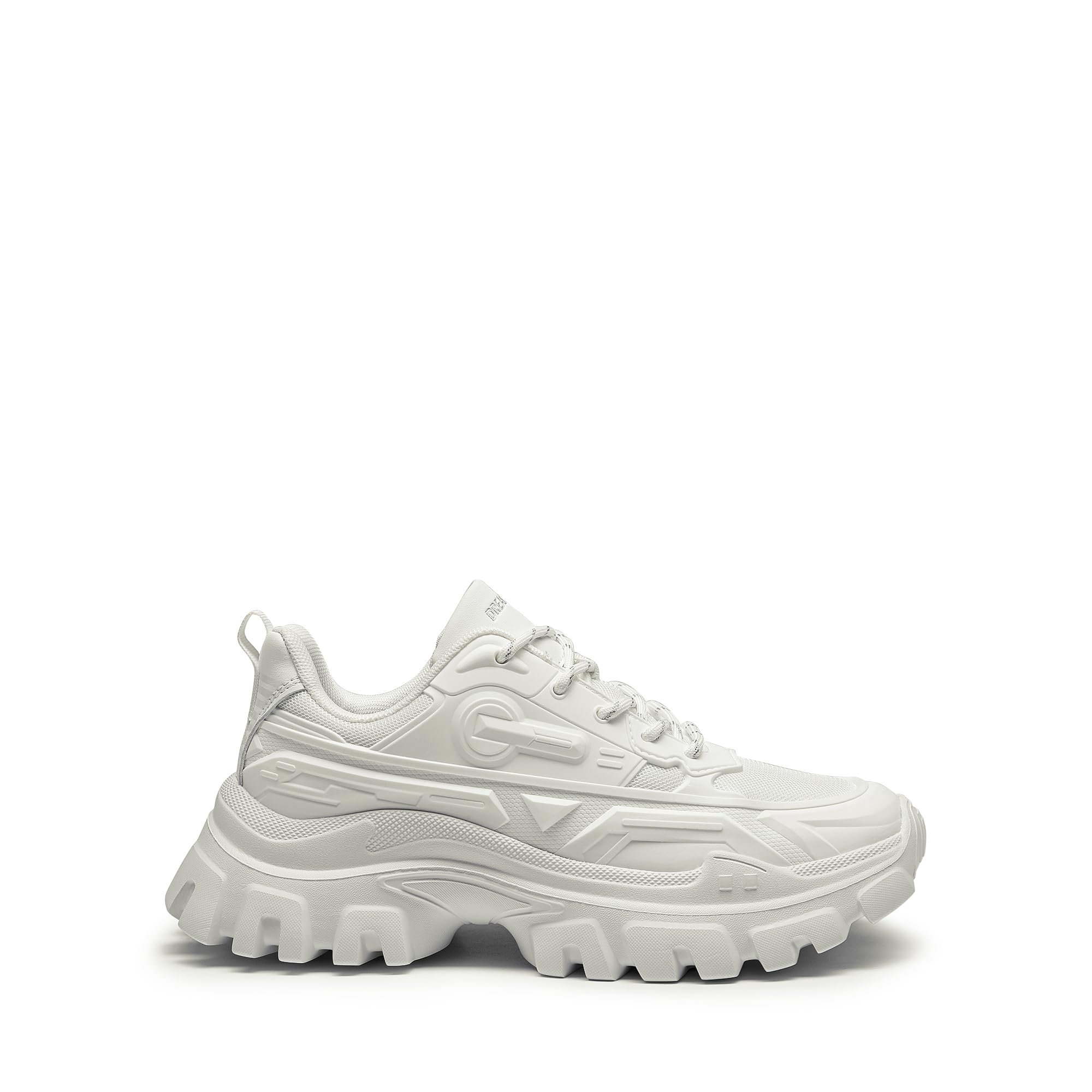 DREAM PAIRS Women Chunky Fashion Sneakers Platform Bold Lace-Up Comfortable Sneakers,Size 7,White,SDFN2368W