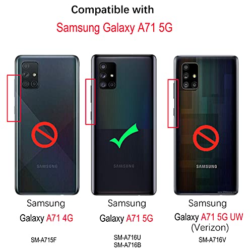 [Road Left] Crystal Clear Case for Galaxy A71 5G,Air-Bag Shockproof Protective Phone Case,Ultra Slim Flexible Soft TPU Cover for Samsung Galaxy A71 5G