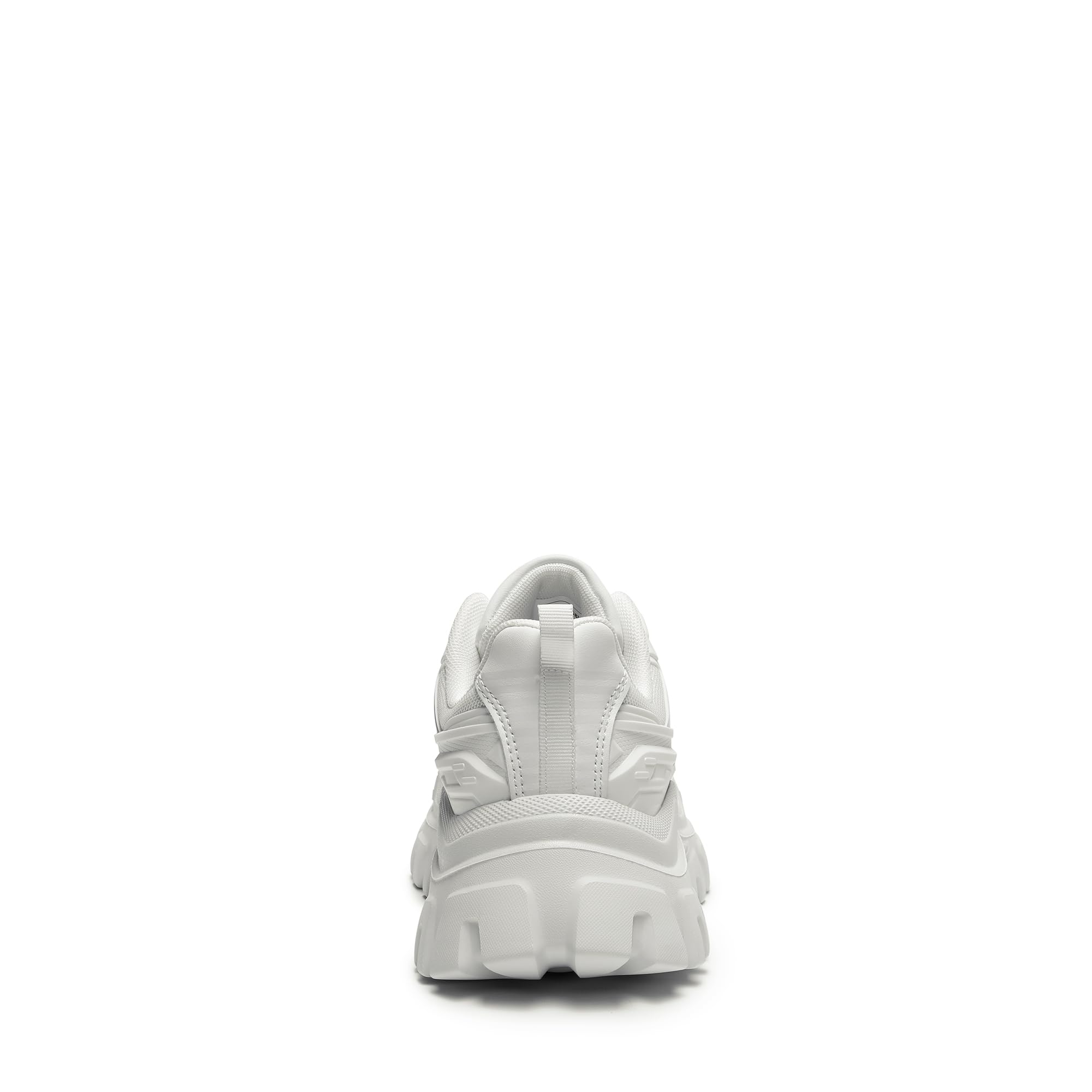 DREAM PAIRS Women Chunky Fashion Sneakers Platform Bold Lace-Up Comfortable Sneakers,Size 7,White,SDFN2368W