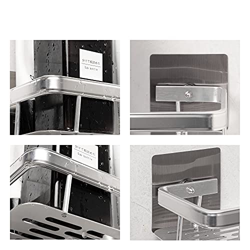Shower Shelf Adhesive, No Drilling Bathroom Kitchen Storage Shelf Shower Caddy
