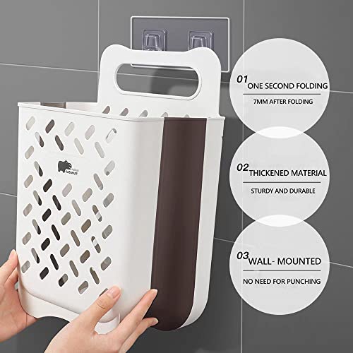 Collapsible Laundry Basket- Large Laundry Basket Hamper with 2 Handles- Space Saving Foldable Storage Container/Organizer (Small)