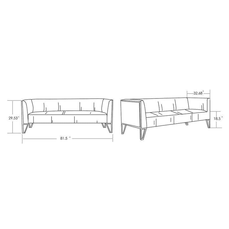 Manhattan Comfort Vector Mid Century Modern Velvet Upholstered Living Room Loveseat, 81.5", Ocean Blue