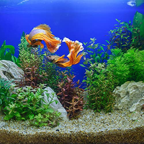 E.YOMOQGG Aquarium Artificial Plants Fish Tank Decorations Aquarium Decorations, Underwater Aquatic Plastic Grass, 21.6β Tall Fishtank Plants Ornament Large for Landscape (Green)(E)