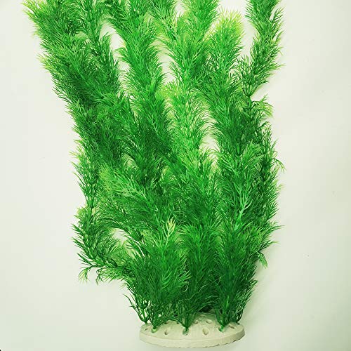 E.YOMOQGG Aquarium Artificial Plants Fish Tank Decorations Aquarium Decorations, Underwater Aquatic Plastic Grass, 21.6β Tall Fishtank Plants Ornament Large for Landscape (Green)(E)