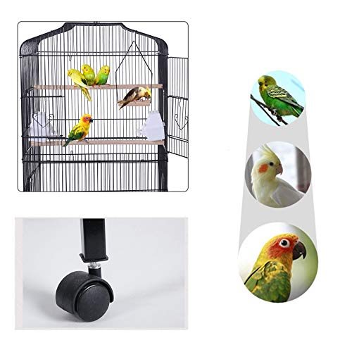 YJJT Bird Houses Cages for Parakeets - Pets Breeding Nesting Box Nest - Bird Cage for Small Birds Indoor Outdoor Decoration, with Universal Wheel Base, Multifunction, Easy to Clean, 59 Inches