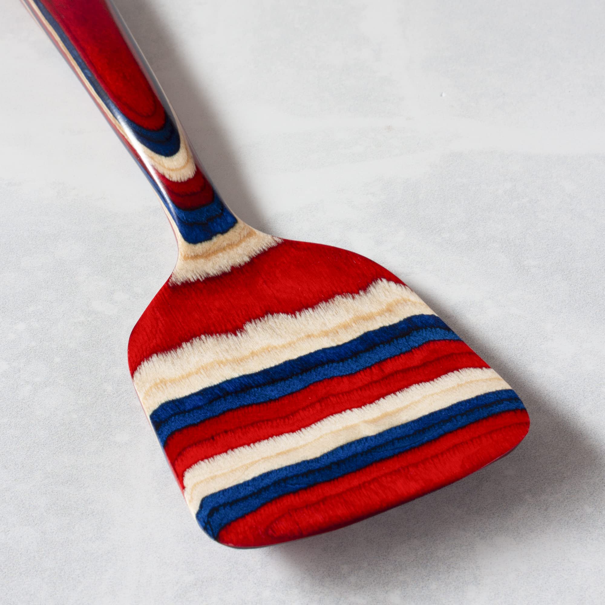 Baltique Old Glory Collection 12-1/2" Wooden Spatula, Kitchen Utensils Safe for Nonstick
