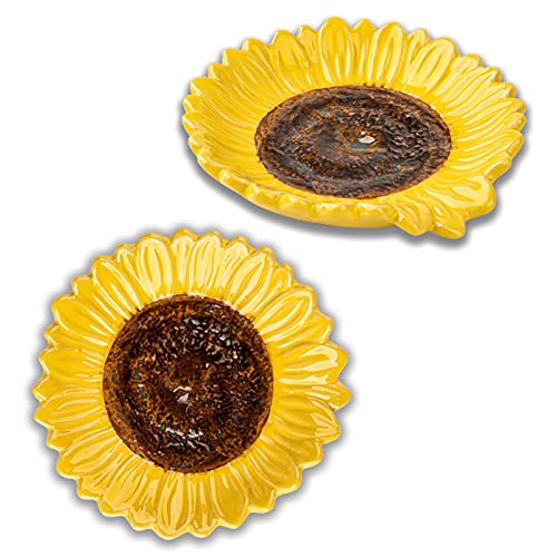 Spoon Rest Spoon Holder for Stove Top 2 PCS Spoon Rest for Kitchen Counter Spoon Rest for Stove Top Ceramic Spoon Rest sunflower shape