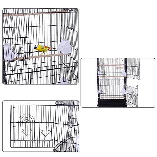 YJJT Bird Houses Cages for Parakeets - Pets Breeding Nesting Box Nest - Bird Cage for Small Birds Indoor Outdoor Decoration, with Universal Wheel Base, Multifunction, Easy to Clean, 59 Inches