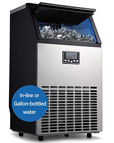 ADT Commercial Ice Maker Machine Freestanding for Restaurants Bars, Homes and Offices (100LBS, 24Hours)