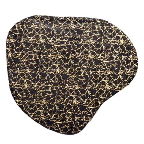 maia] Abstract Gold Gilded Billabong Area Rug Washable for Entryway, Bedroom, Living Room, Bathroom (Black, Billabong)
