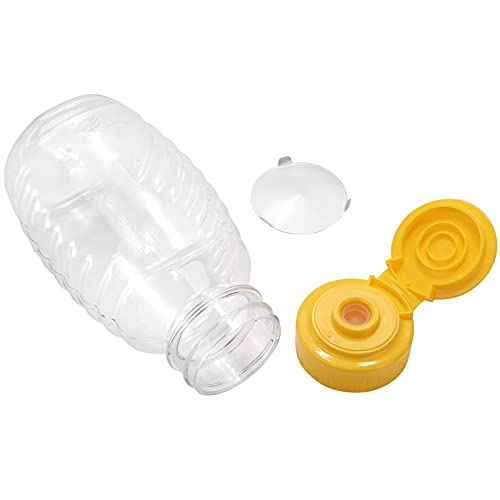 Bekith 16 Pack Empty Plastic Honey Bottles, 6.6oz Plastic Honey Jars with Flip-top Caps, Squeeze Honey Bottle Container for Storing and Dispensing