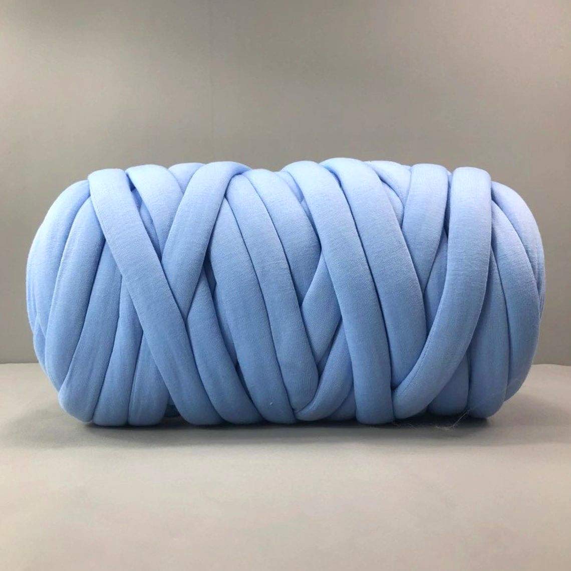 clootess Arm Knitting Yarn Chunky Braid Cotton Yarn for Handmade DIY Throw Blanket Pet Bed,Machine Washable,Blue 3 lbs