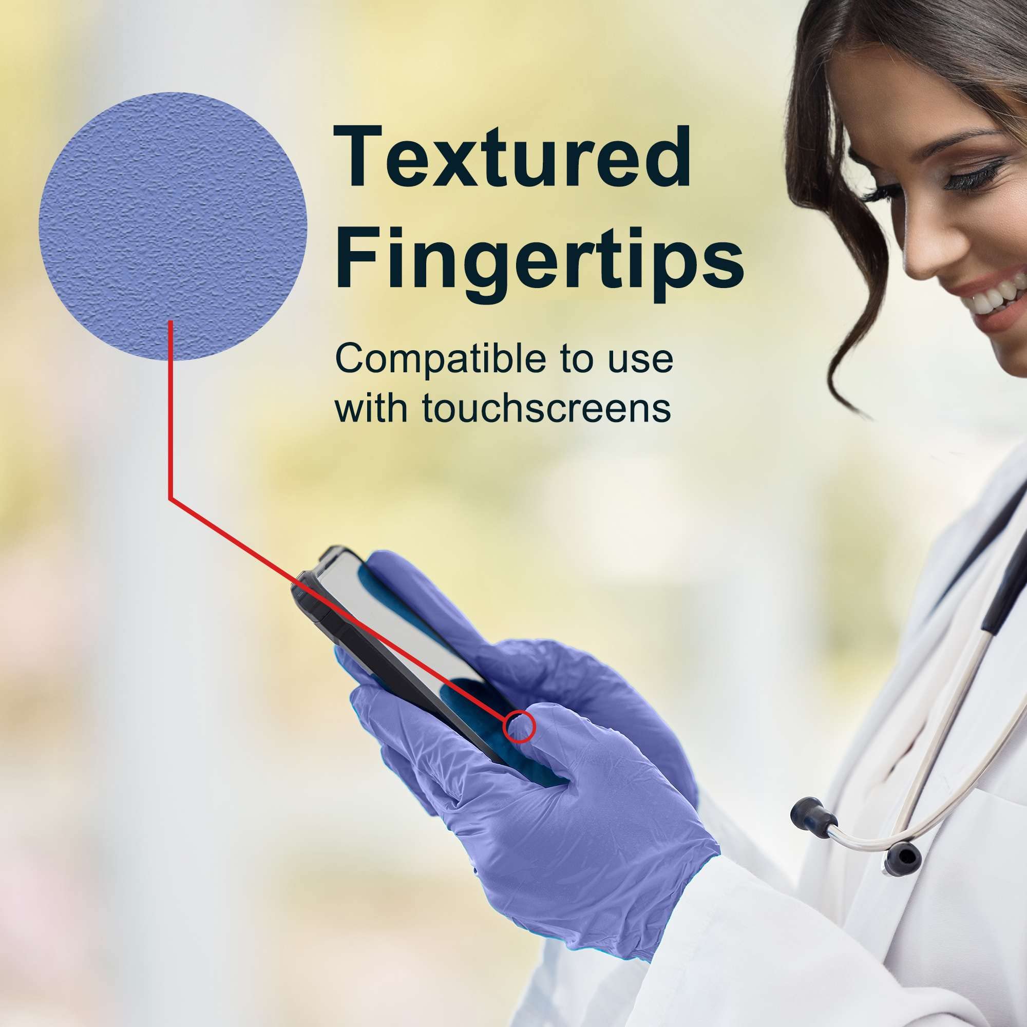 FifthPulse Biodegradable Disposable Nitrile Gloves X Small - 150 Count - Green Food Safe Cooking Gloves - Powder and Latex Free Gloves with Textured Fingertips - Home Cleaning Rubber Gloves